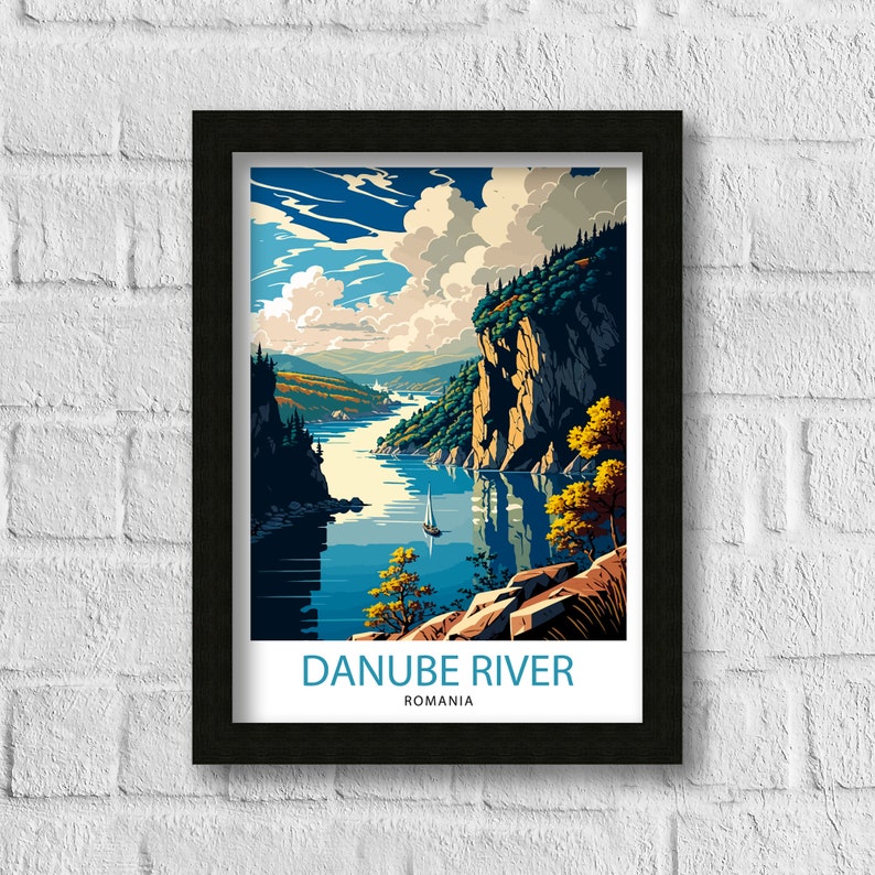 Danube River Romania Travel Print Danube River Wall Decor Danube River ...