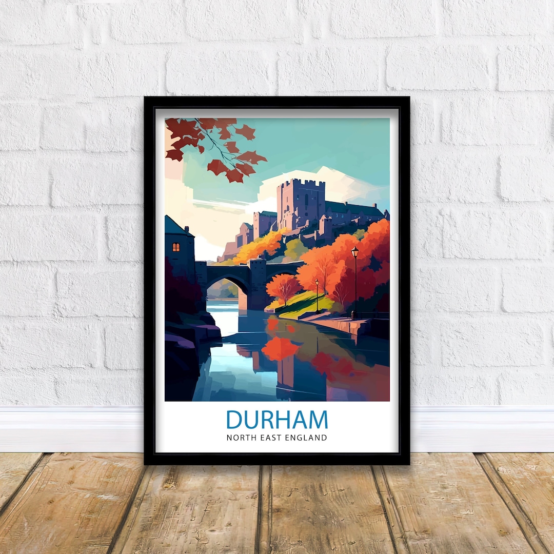 Durham United Kingdom Travel Print Durham Wall Decor Durham Poster ...