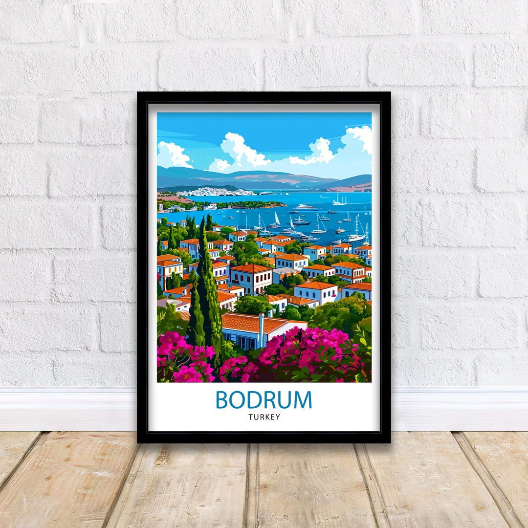 Bodrum Turkey Travel Print Bodrum Wall Decor Bodrum Poster Turkey ...