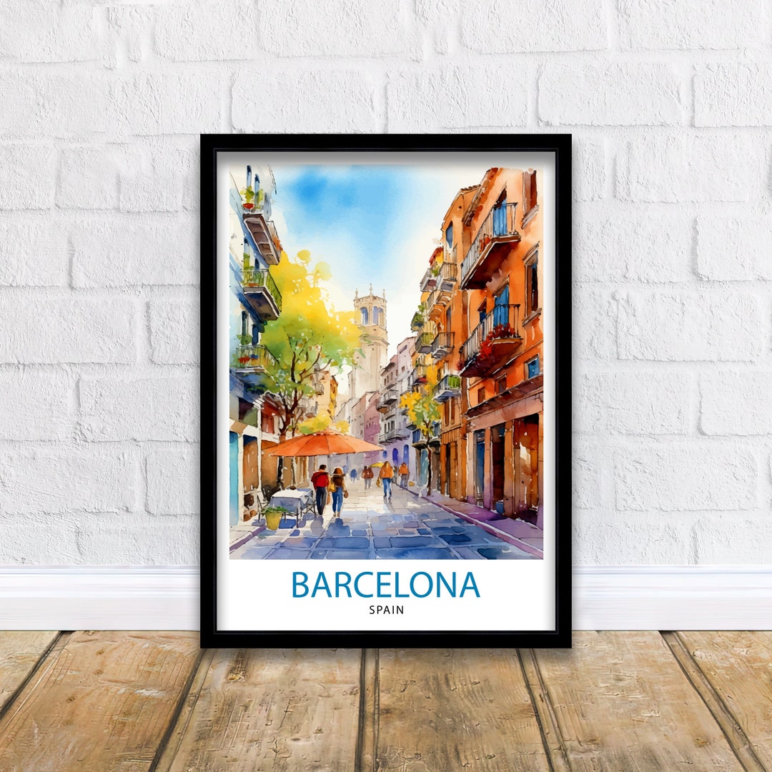 Barcelona Spain Travel Print Barcelona Wall Decor Barcelona Poster ...
