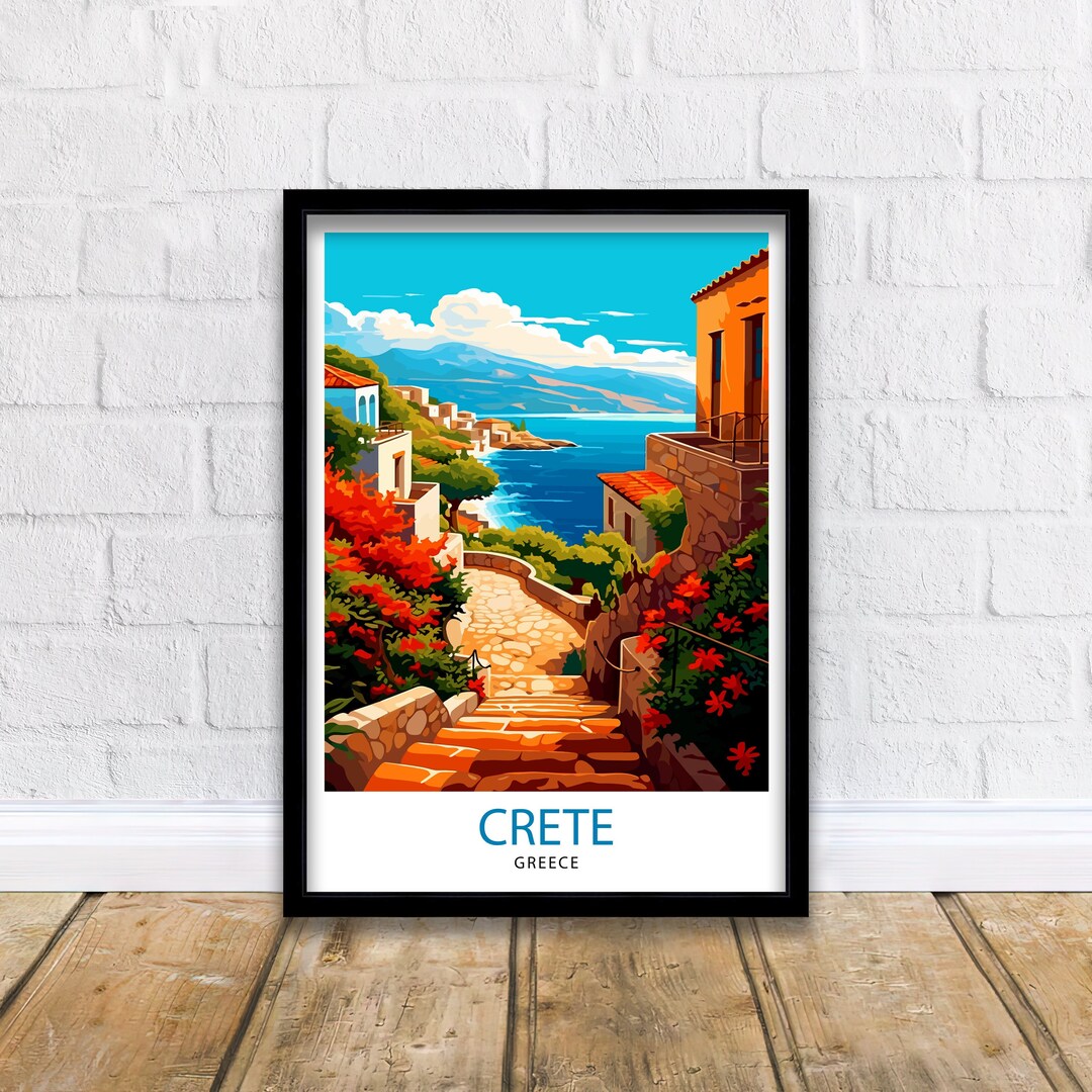 Crete Greece Travel Print Crete Wall Decor Crete Poster Greece Travel ...