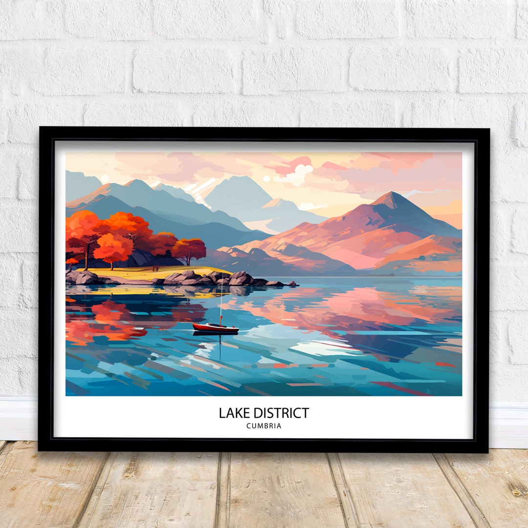 Lake District Travel Print | Lake District Print | Lake District Art ...