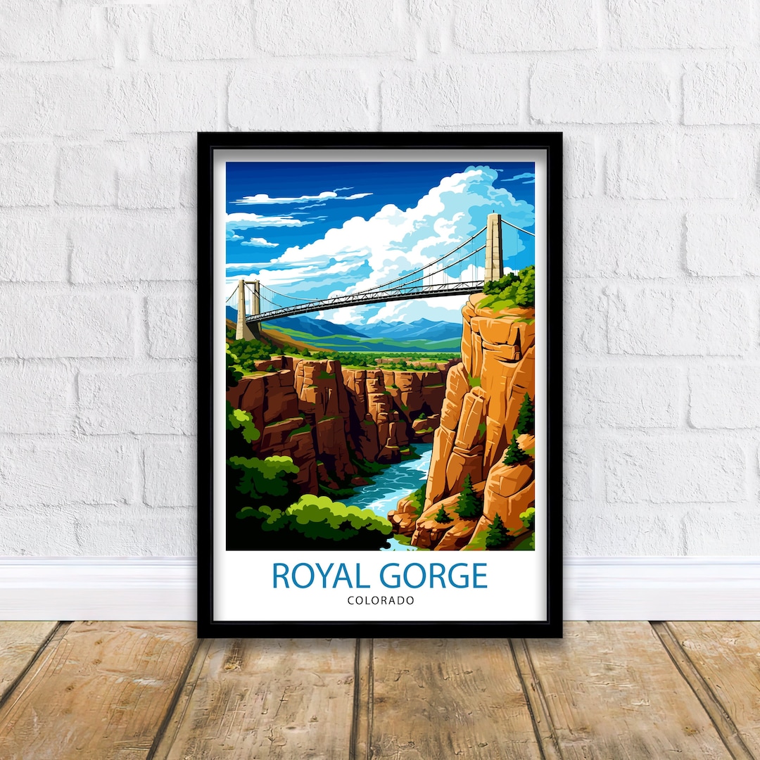 Royal Gorge Bridge Colorado Travel Print Colorado Wall Decor Royal