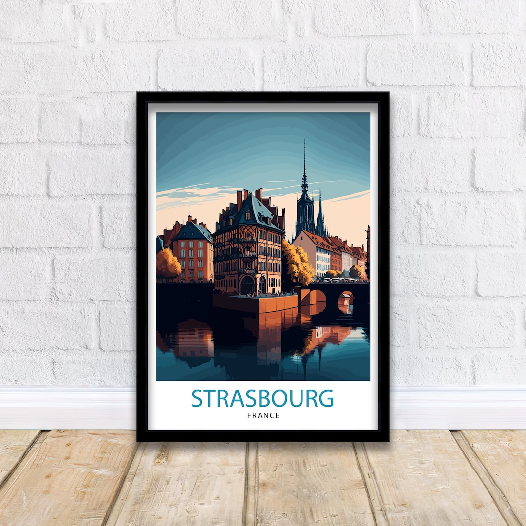 Strasbourg France Travel Print Strasbourg Wall Decor Strasbourg Poster ...