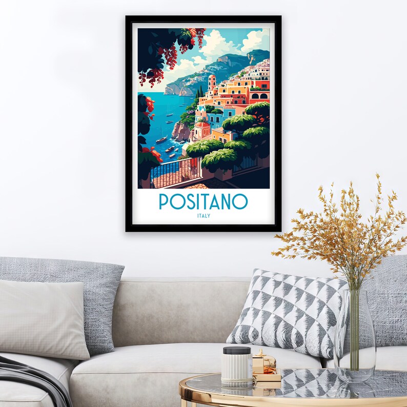 Positano Italy Travel Print Positano Wall Decor Positano Poster Italy ...