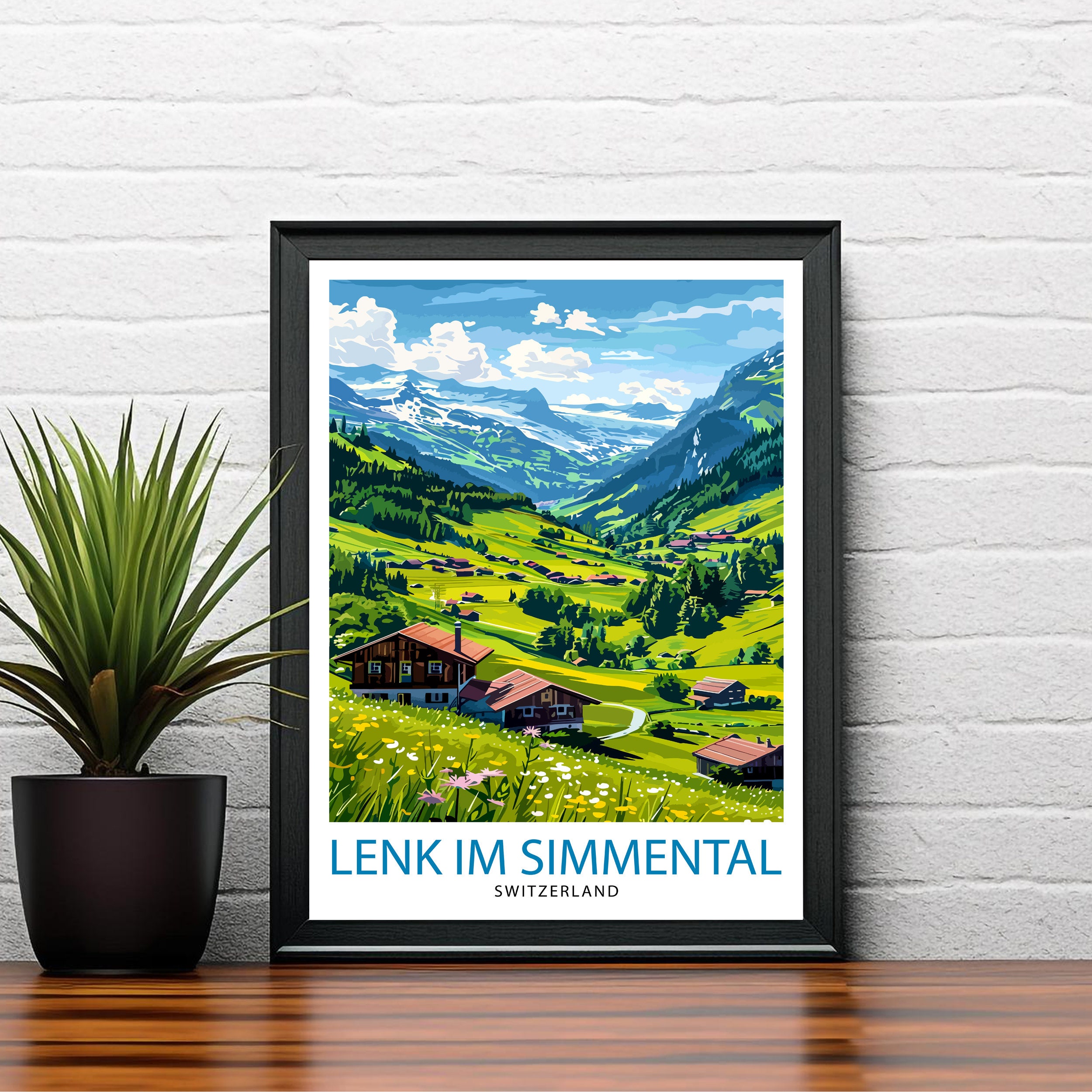 Lenk Im Simmental Switzerland Travel Print Wall Decor Wall Art Lenk ...