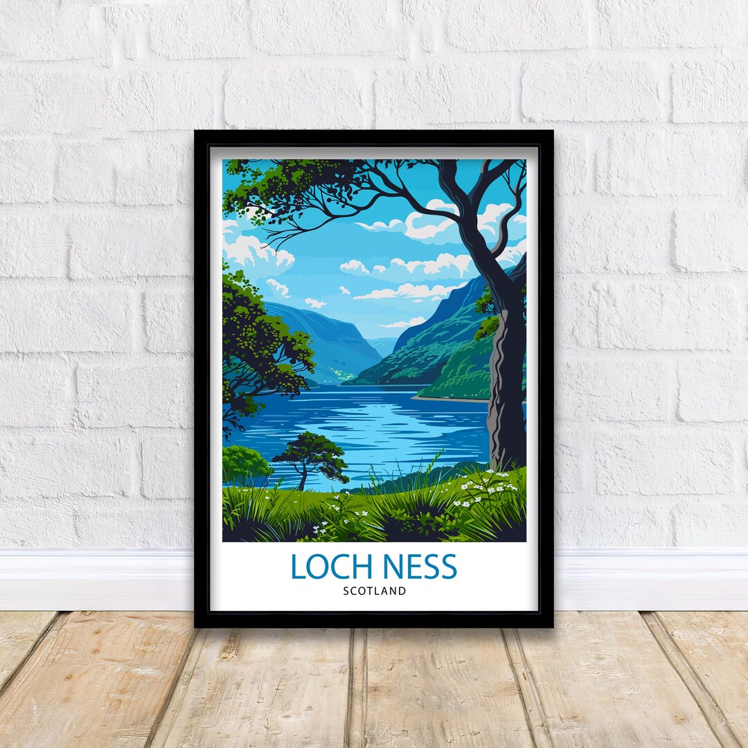 Loch Ness Travel Print Loch Ness Wall Decor Loch Ness Poster Scotland ...