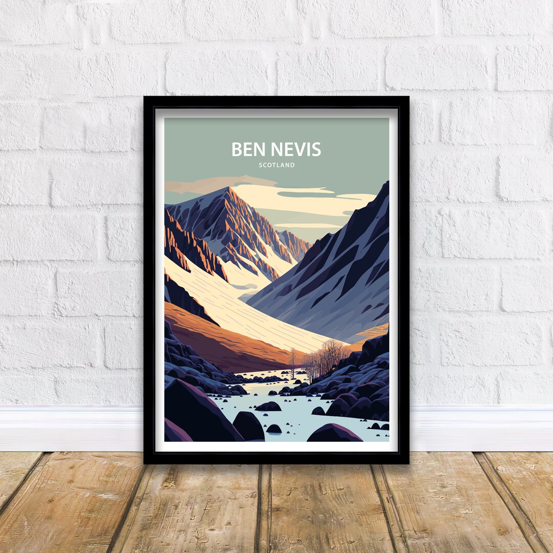 Ben Nevis Travel Print | Ben Nevis | Ben Nevis Poster | Scotland Print ...