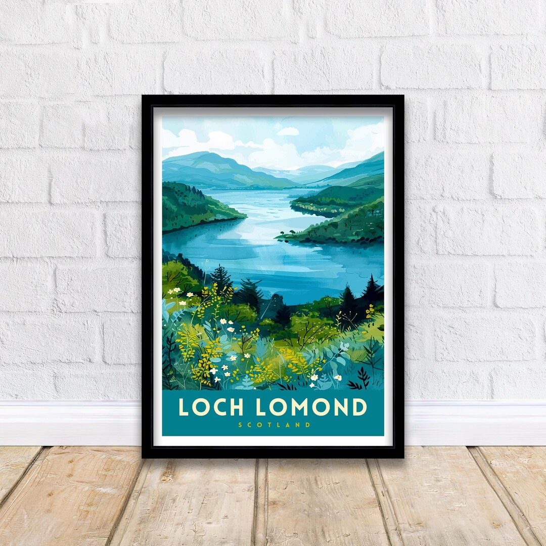 Loch Lomond Scotland Travel Poster Wall Decor Wall Art Loch Lomond ...