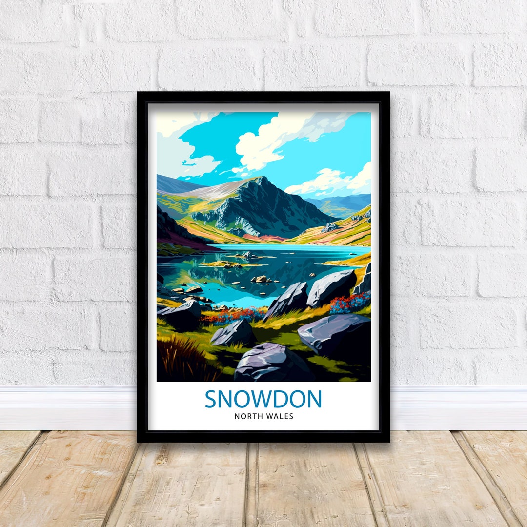 Snowdonia Travel Print | Snowdonia Print | Travel Poster | Wales ...
