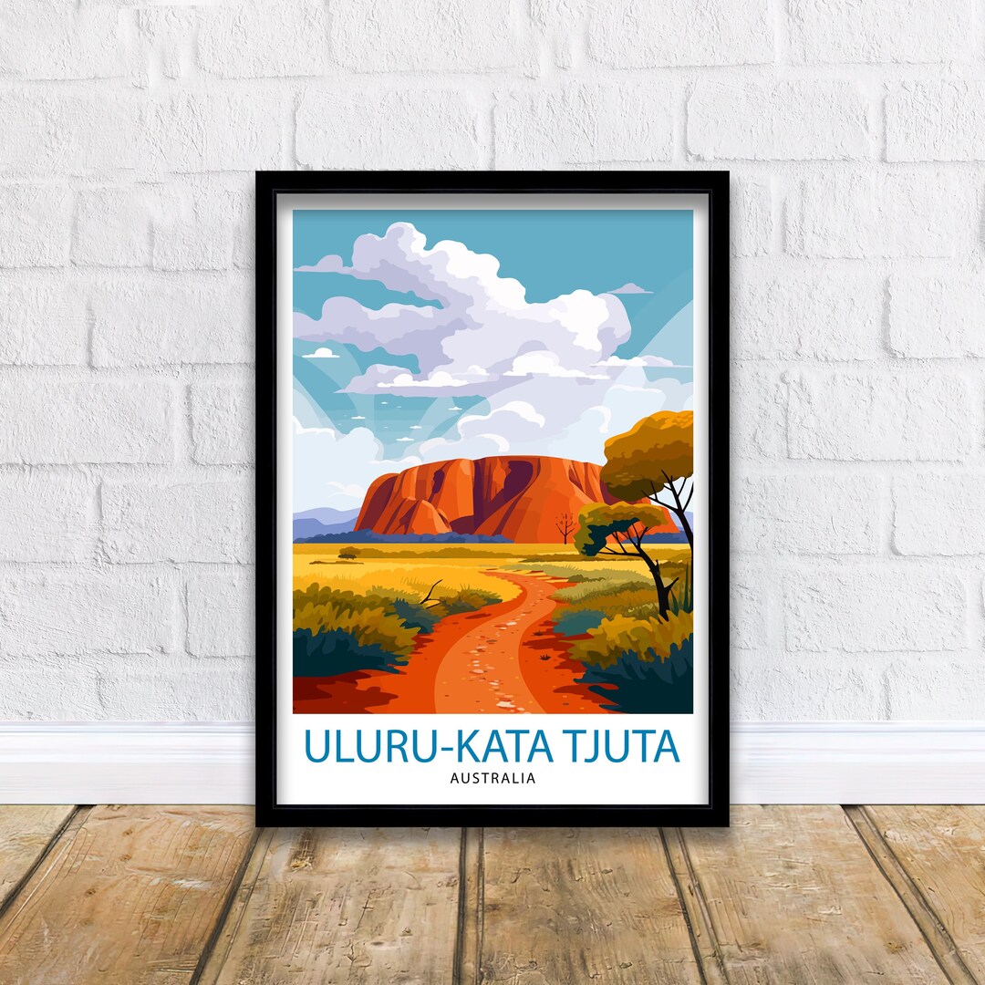 Uluru Kata Tjuta Australia Travel Print Outback Wall Decor Australian ...