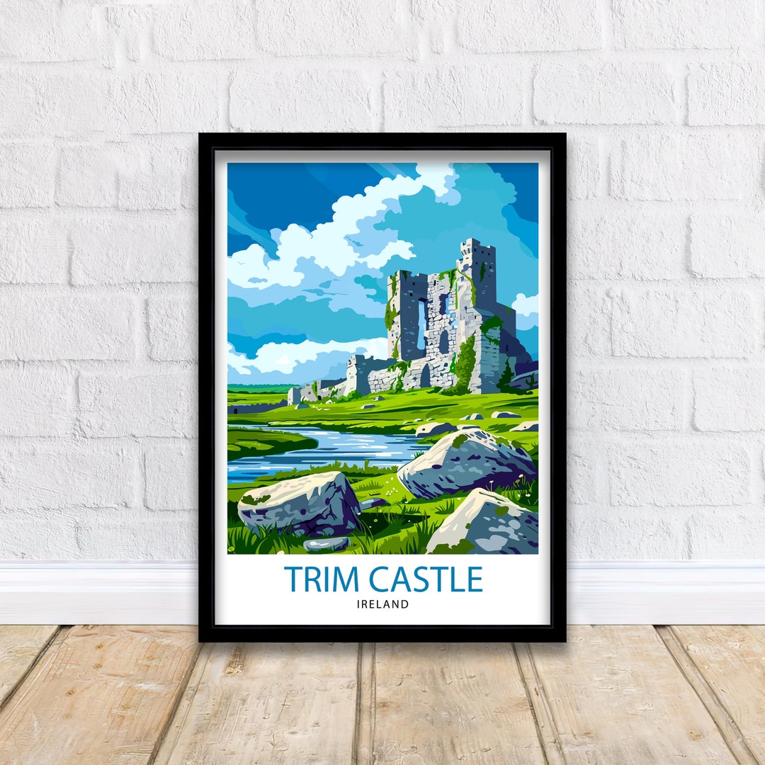Trim Castle Ireland Travel Print Wall Decor Wall Art Trim Castle Wall ...