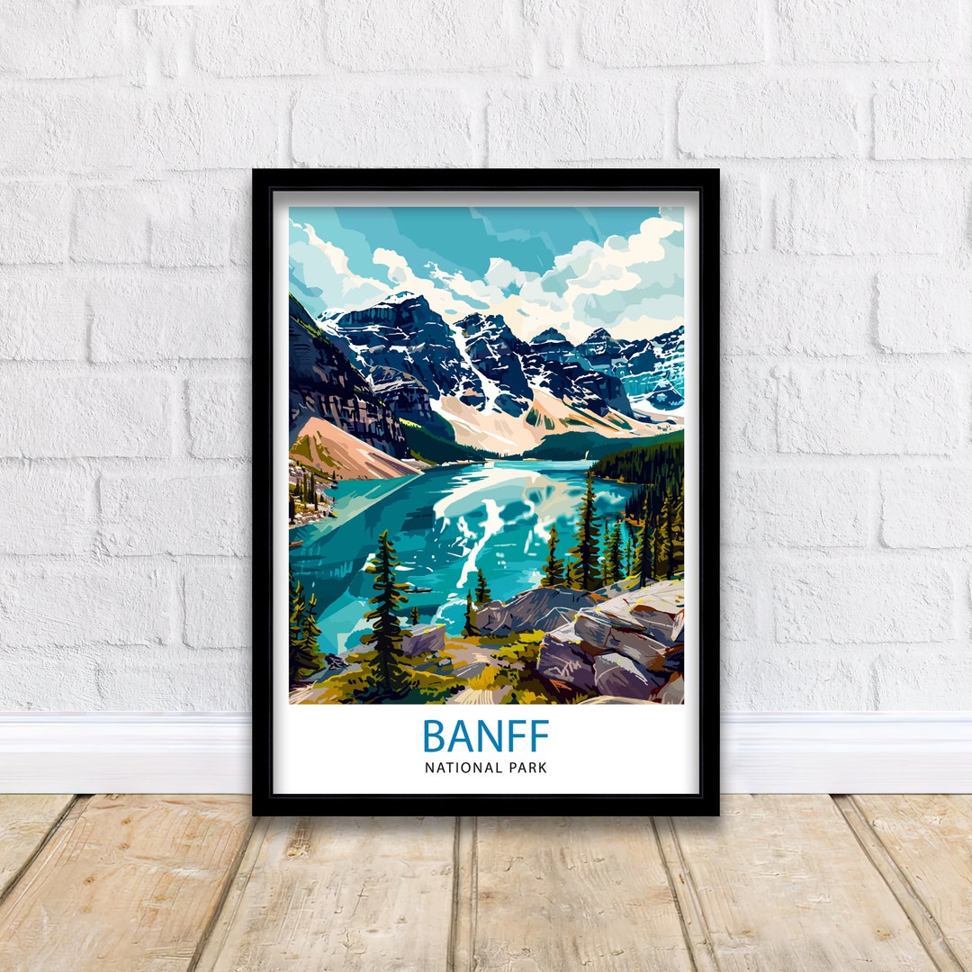 Banff National Park Travel Print Wall Decor Wall Art Banff Wall Hanging ...