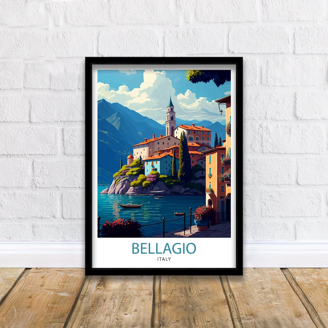 Bellagio Italy Travel Print Bellagio Wall Art Bellagio Italy ...