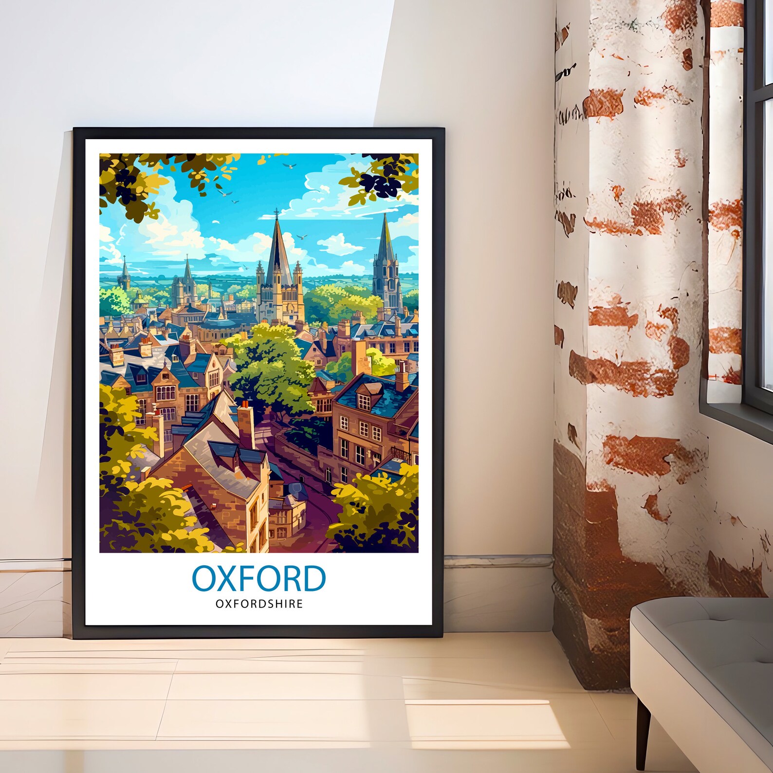 Oxford England Travel Print Wall Decor Wall Art Oxford Wall Hanging ...