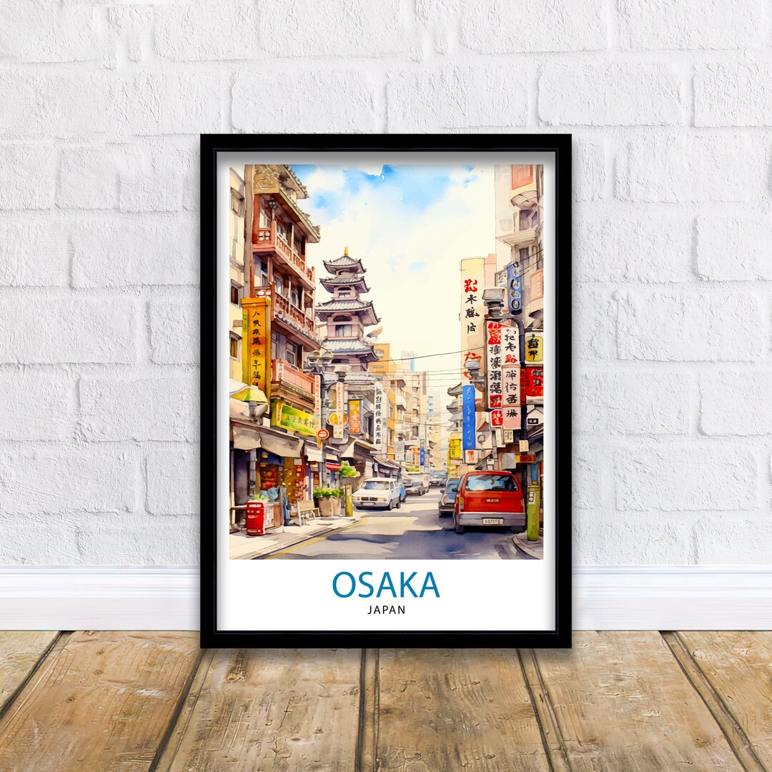 Osaka Japan Travel Print Osaka Wall Decor Osaka Poster Japan Travel ...