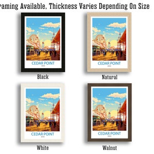 Cedar Point Ohio Print Amusement Park Art Roller Coaster Wall Decor ...