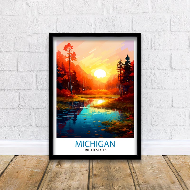 Michigan Poster - Etsy