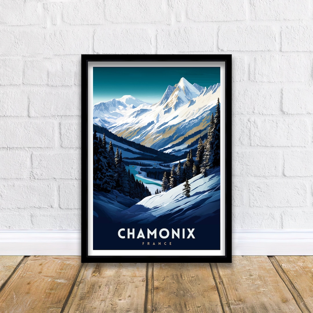 Chamonix France Print Chamonix Decor Chamonix Poster Chamonix Art ...