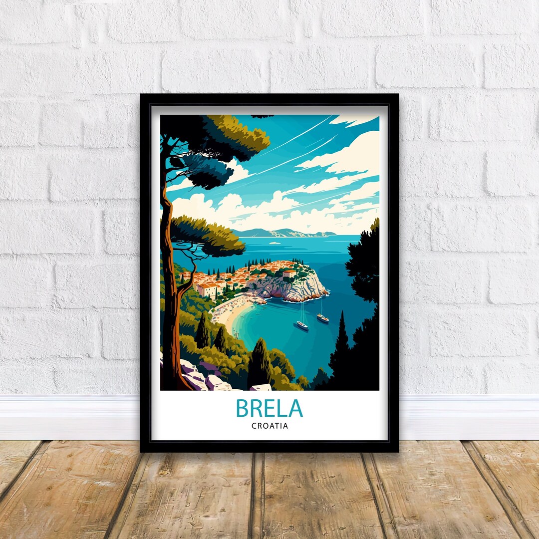 Brela Croatia Travel Print Brela Wall Art, Brela Home Decor Brela ...