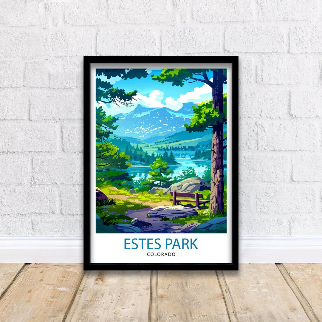Estes Park Colorado Travel Print Wall Decor Wall Art Estes Park Wall ...