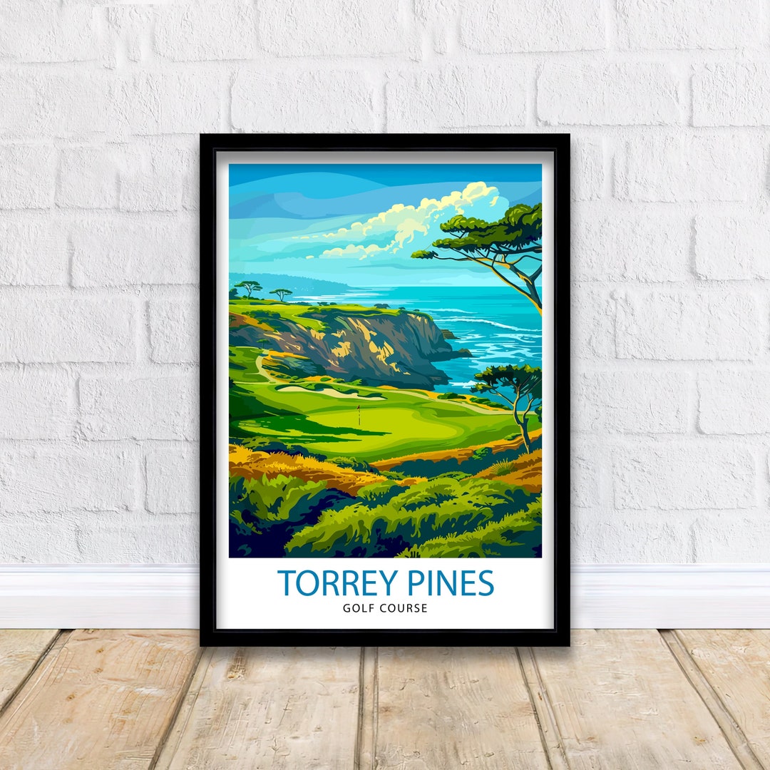 Torrey Pines Golf Course California Travel Print Wall Decor Wall Art ...