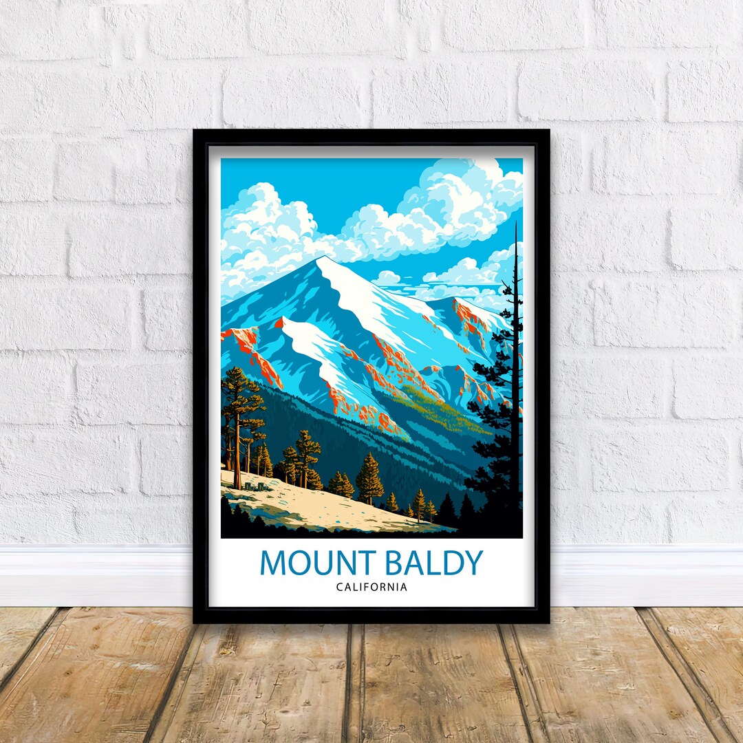 Mount Baldy California Travel Print| Mount Baldy Wall Decor Mount Baldy ...