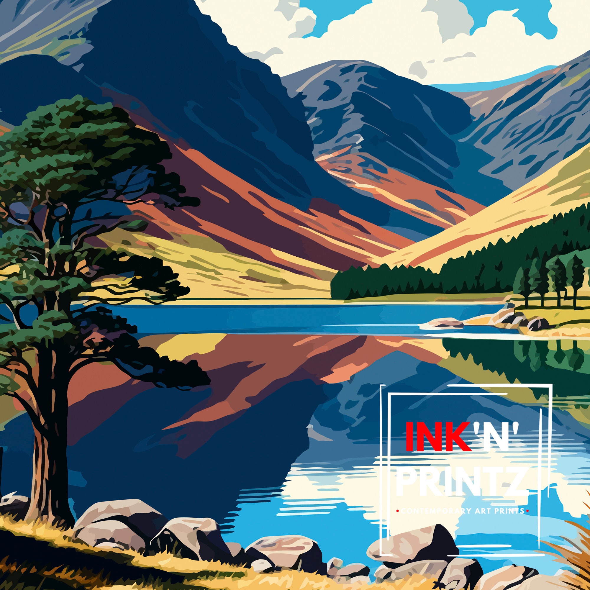 Buttermere Lake District Travel Print Buttermere Wall Art - Etsy UK
