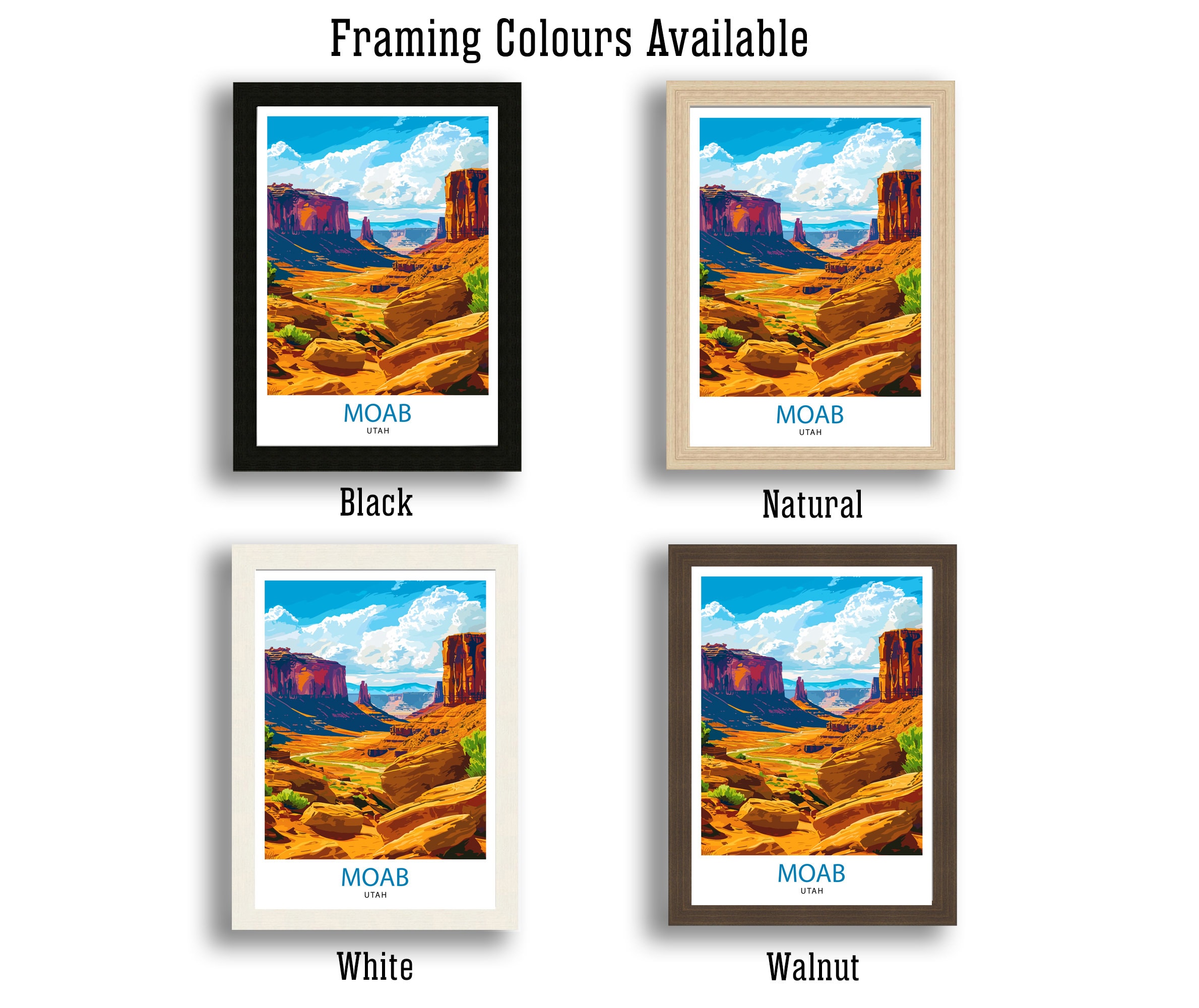 Moab Utah Travel Print Wall Decor Wall Art Moab Wall Hanging Home Décor ...