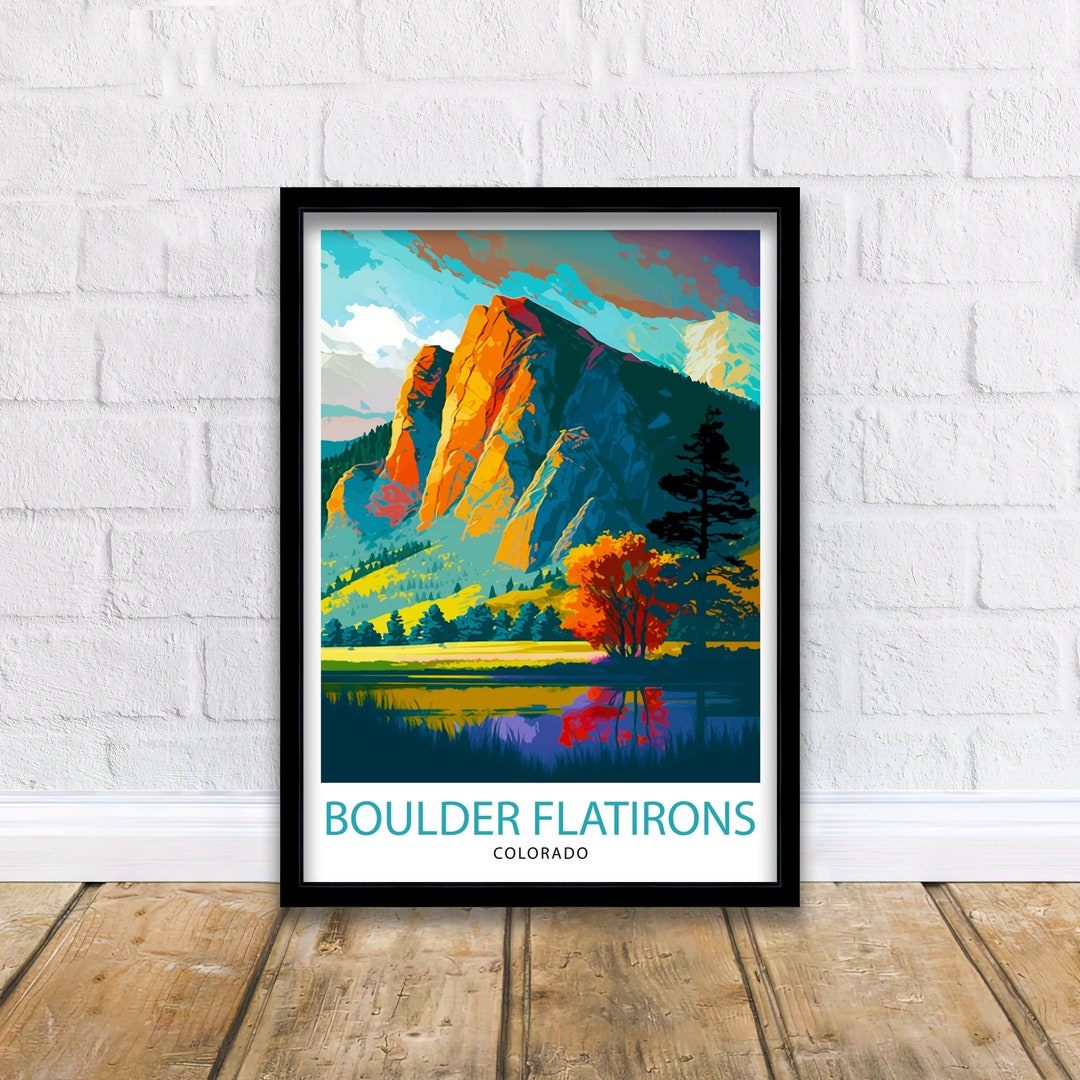Boulder Flatirons Arizona Travel Print Arizona Wall Decor Arizona Poster Boulder Flatirons Art ...