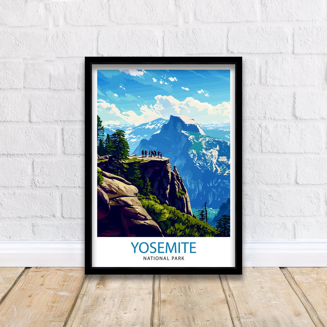 Yosemite National Park Travel Print| Yosemite Wall Art Yosemite Home ...