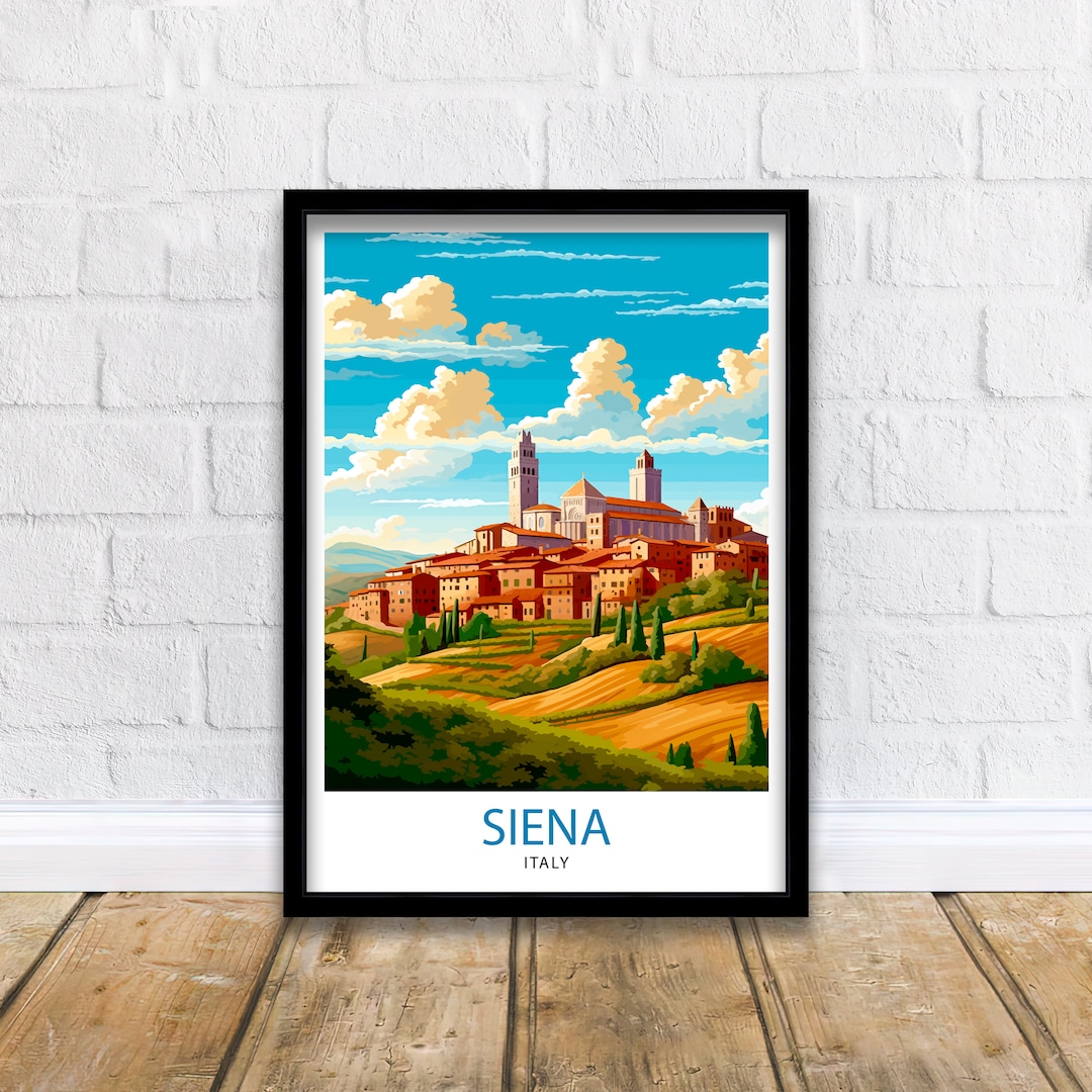 Siena Italy Travel Print Siena Wall Decor Siena Poster Tuscany Travel ...