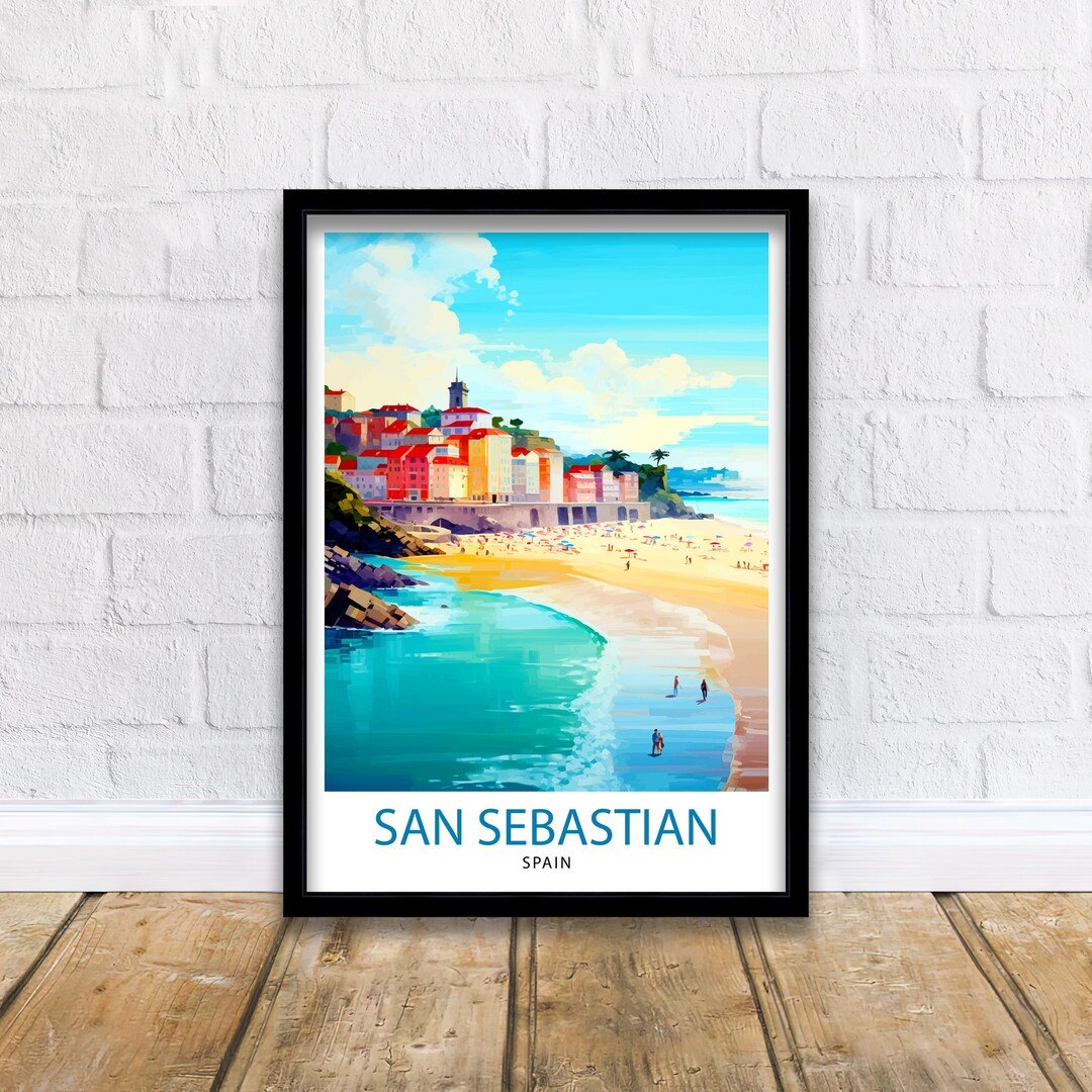 San Sebastian Spain Travel Print San Sebastian Wall Decor San Sebastian ...