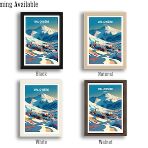 Val D'isere Travel Print | Ski Poster| Travel Poster| Ski Print| Val Di ...