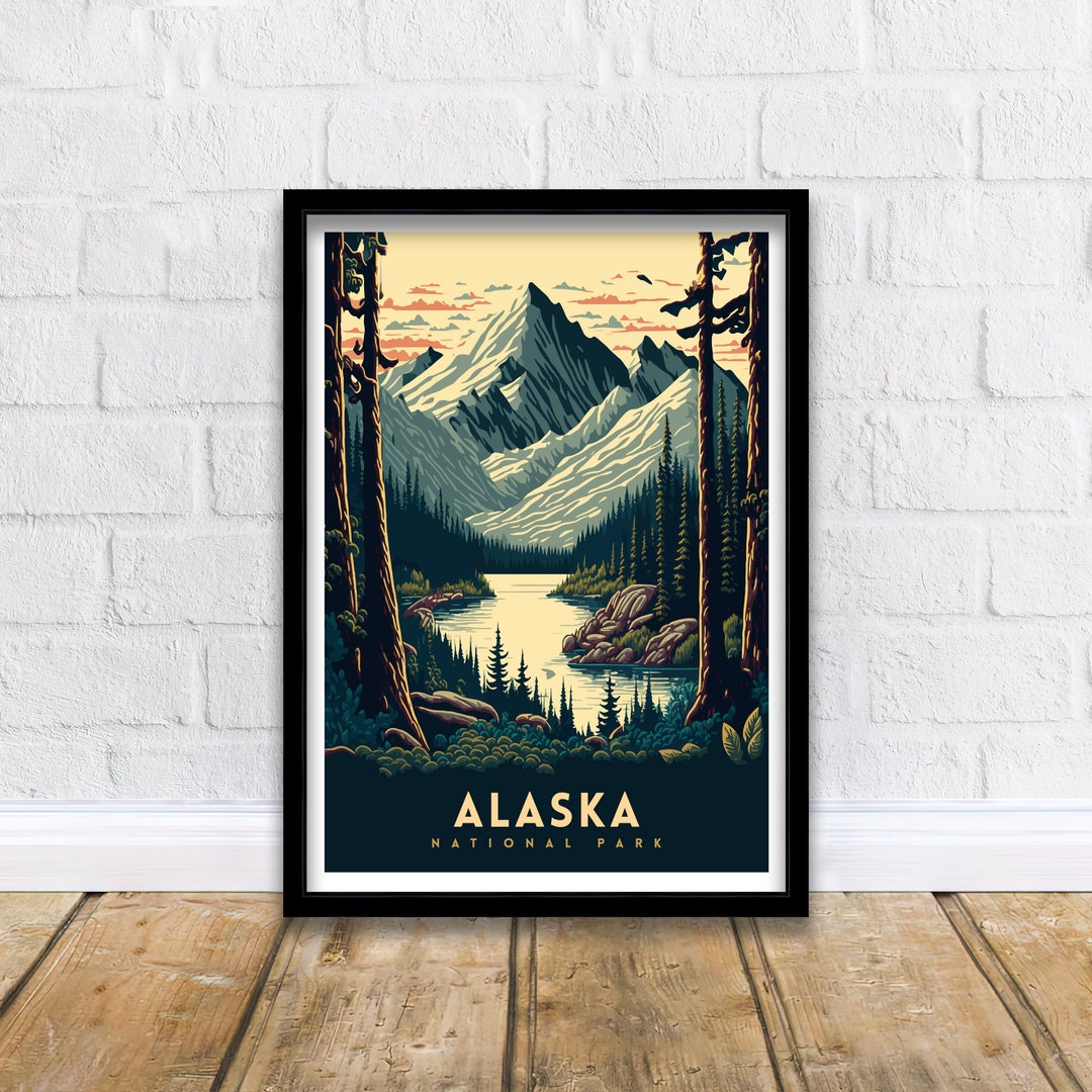 Alaska Travel Print | Alaska Poster | Alaska Travel Print | Alaska ...