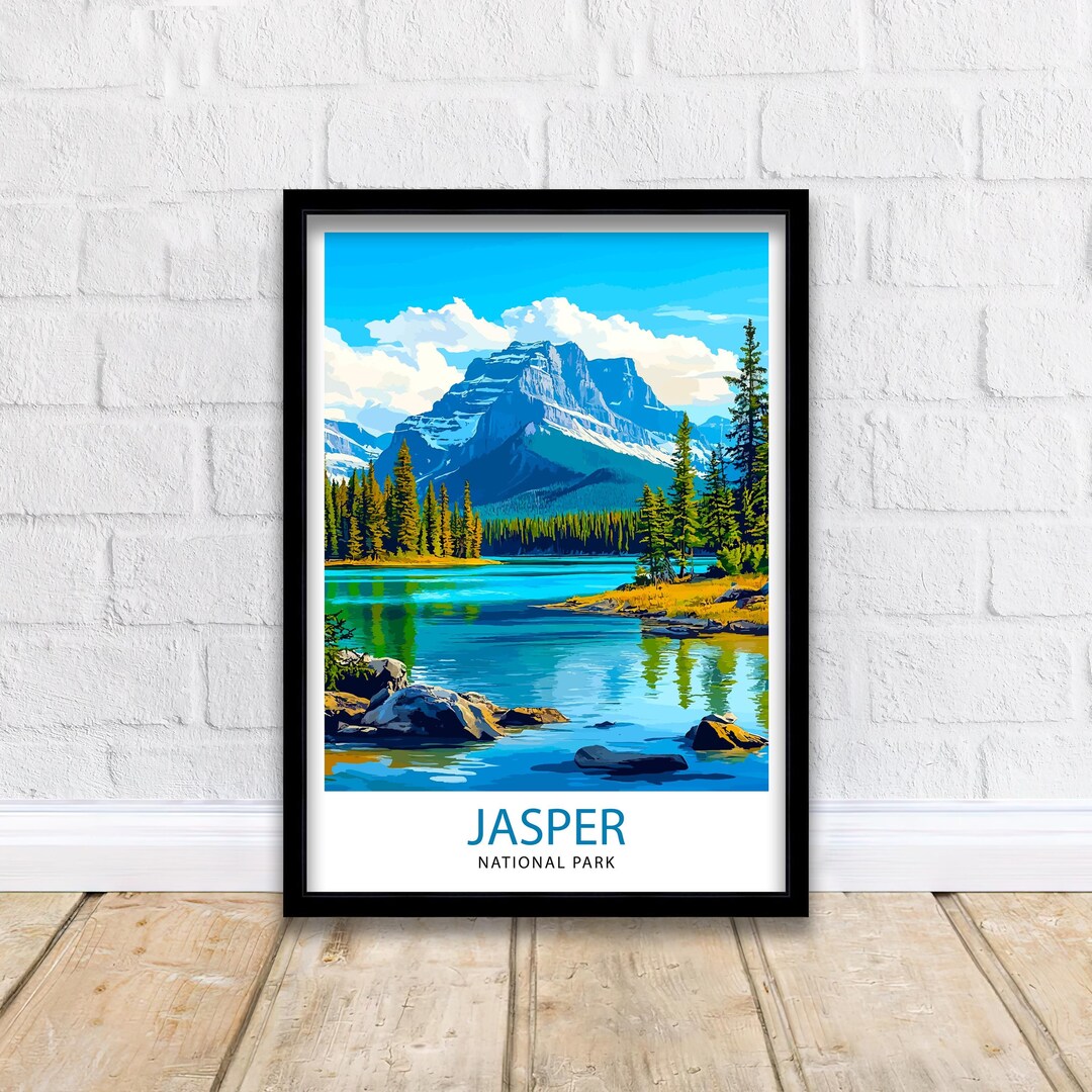 Jasper National Park Canada Travel Print Wall Decor Wall Art Jasper ...