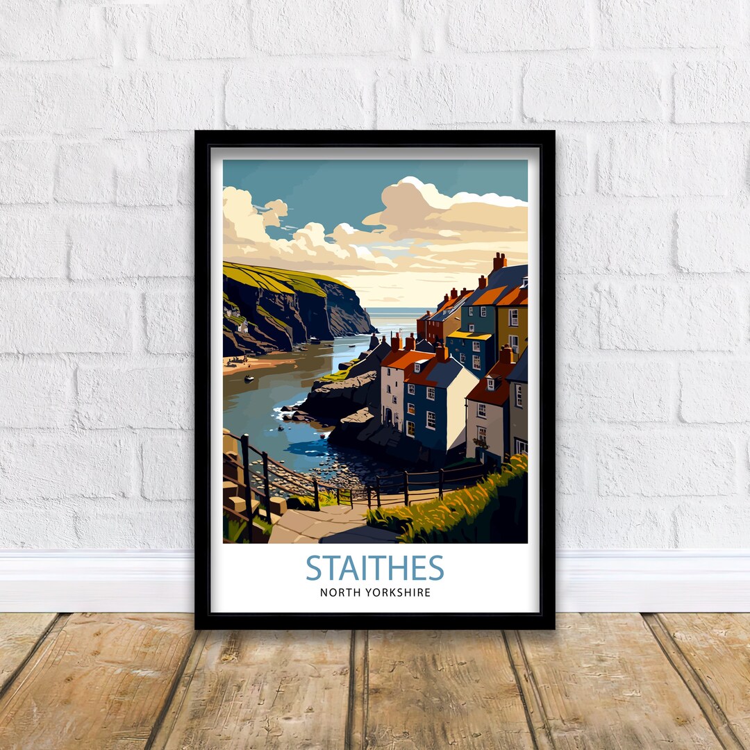 Staithes North Yorkshire Travel Print Staithes Wall Art Staithes ...