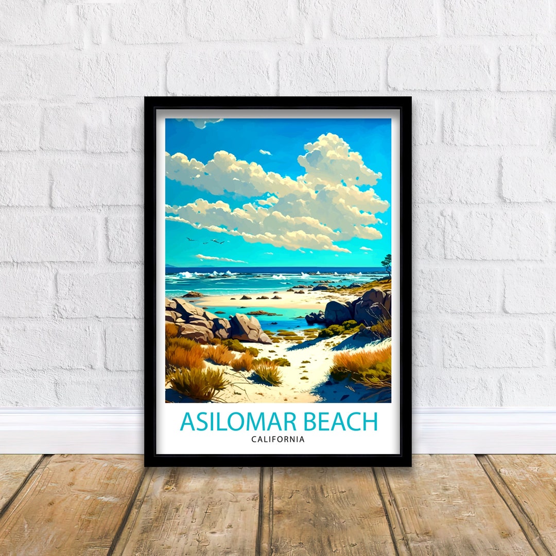 Asilomar Beach California Travel Print| Asilomar Wall Decor Asilomar ...