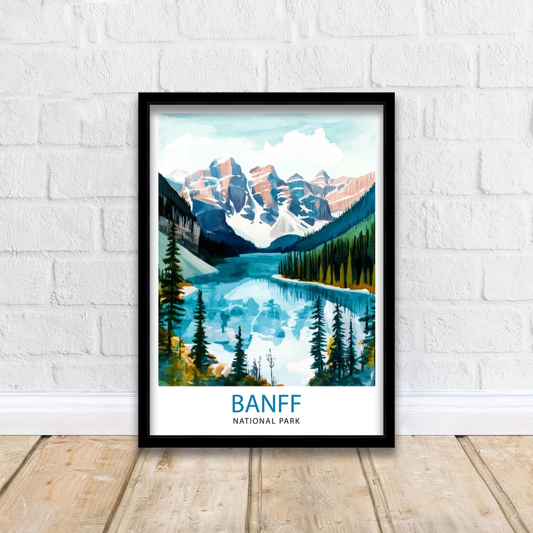 Banff National Park Travel Print Wall Decor Wall Art Banff Landscape ...