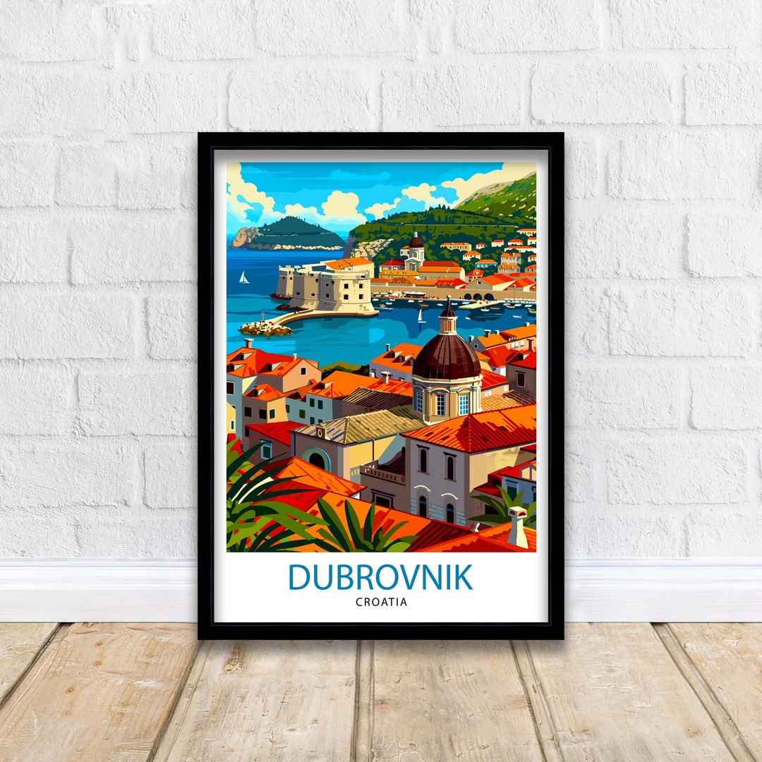 Dubrovnik Croatia Travel Print Dubrovnik Wall Decor Dubrovnik Poster ...
