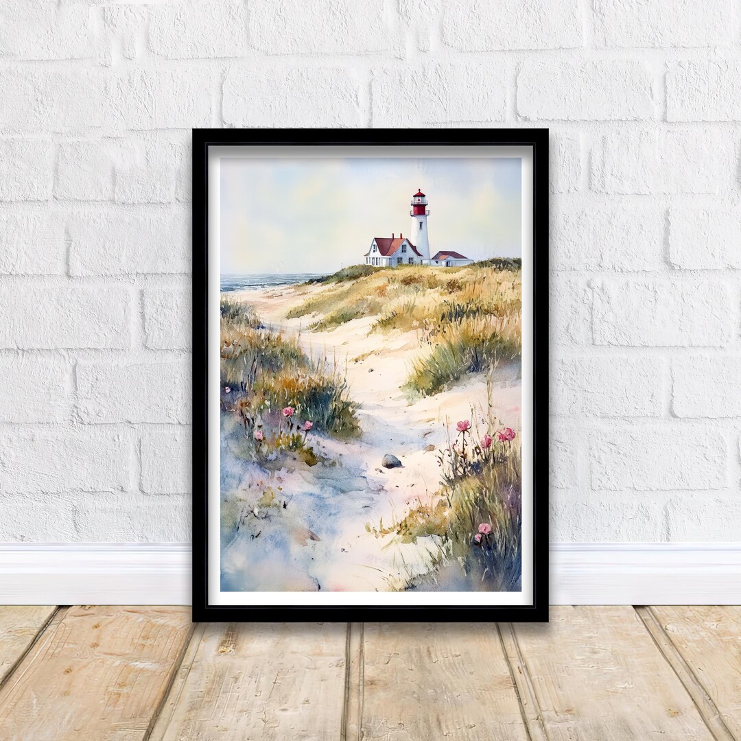 Cape Cod Watercolor Travel Print Wall Decor Wall Art Cape Cod Landscape ...