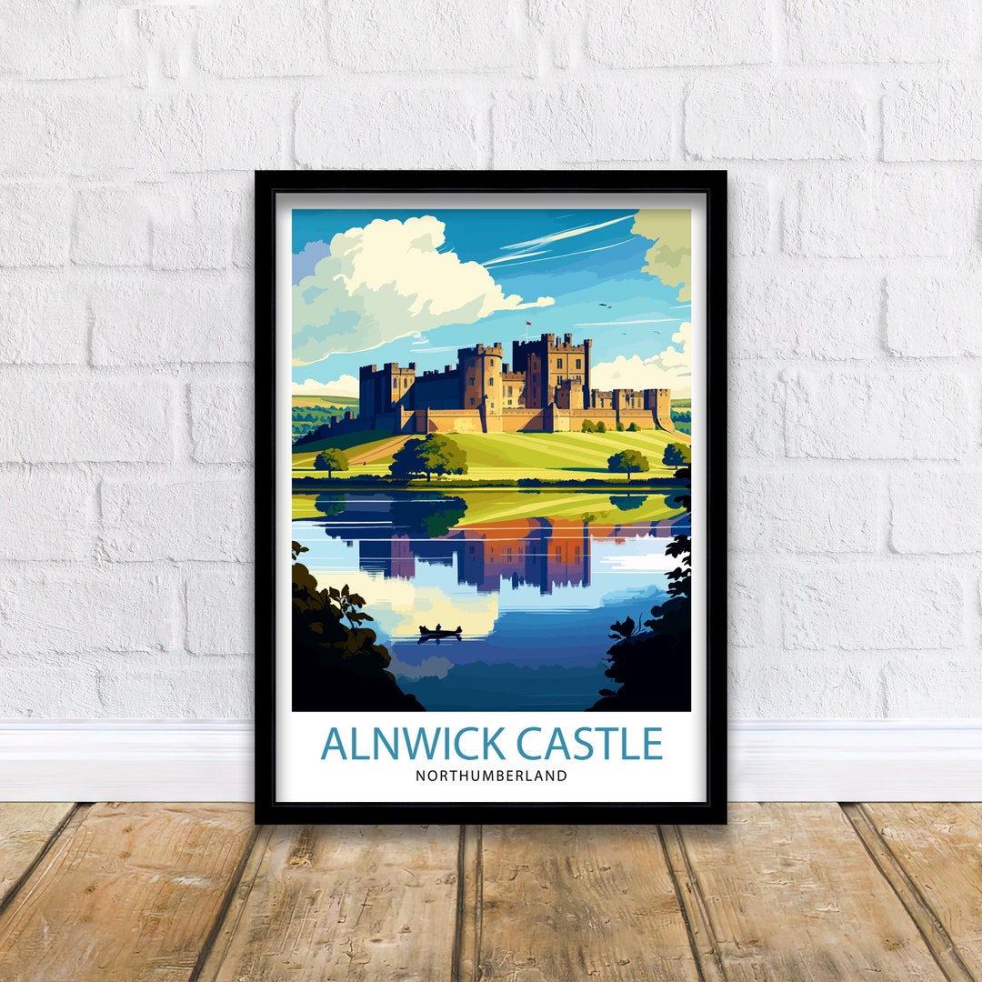 Alnwick Castle Travel Print Alnwick Castle Wall Decor Alnwick Castle ...