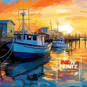 Port Aransas Texas Travel Print| Texas Coastal Decor Port Aransas ...