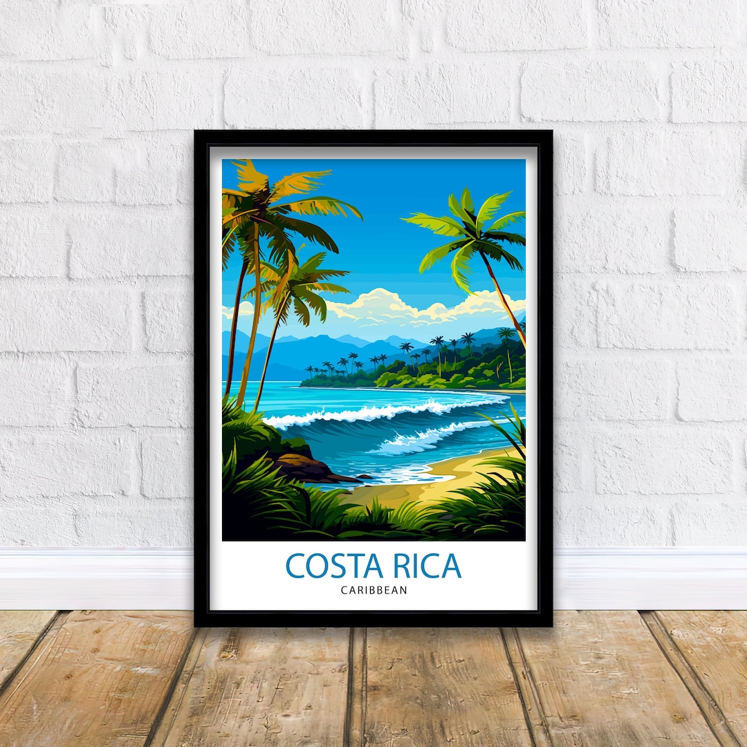 Costa Rica Caribbean Print Tropical Rainforest Art Costa Rica Wall Art ...