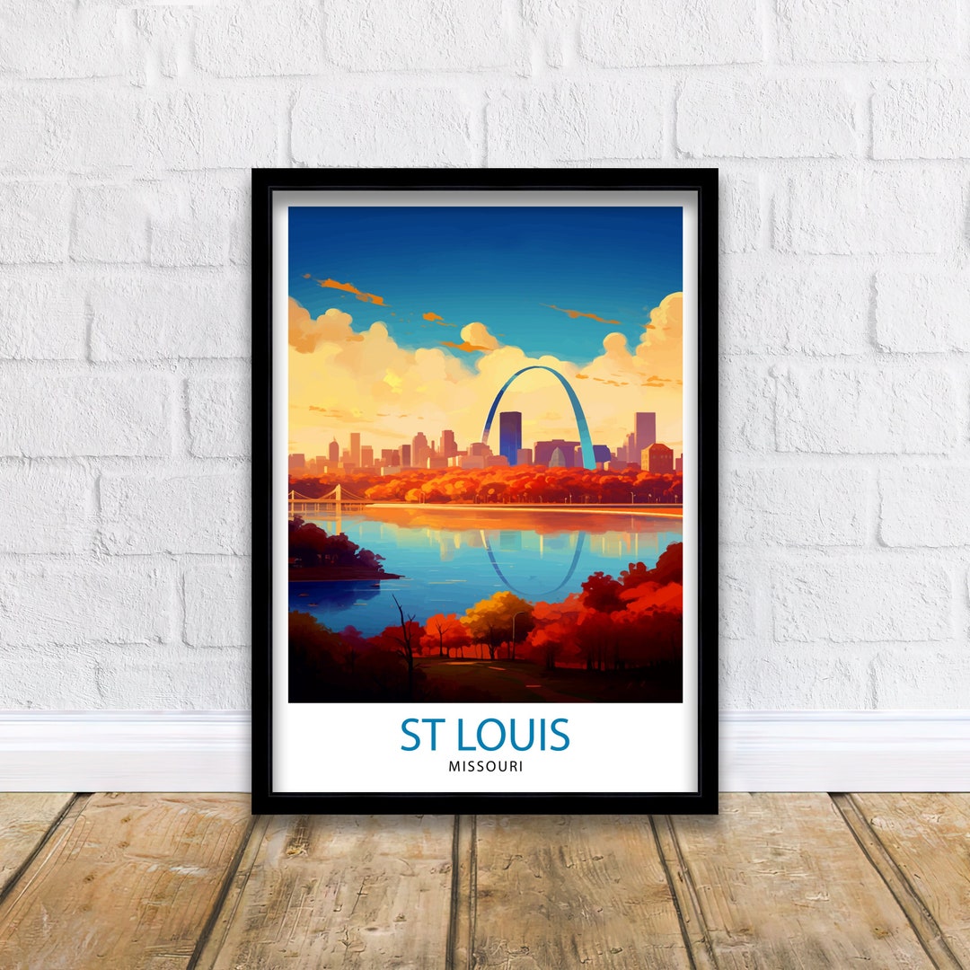 St. Louis Missouri Travel Print| St. Louis Wall Decor St. Louis Poster ...