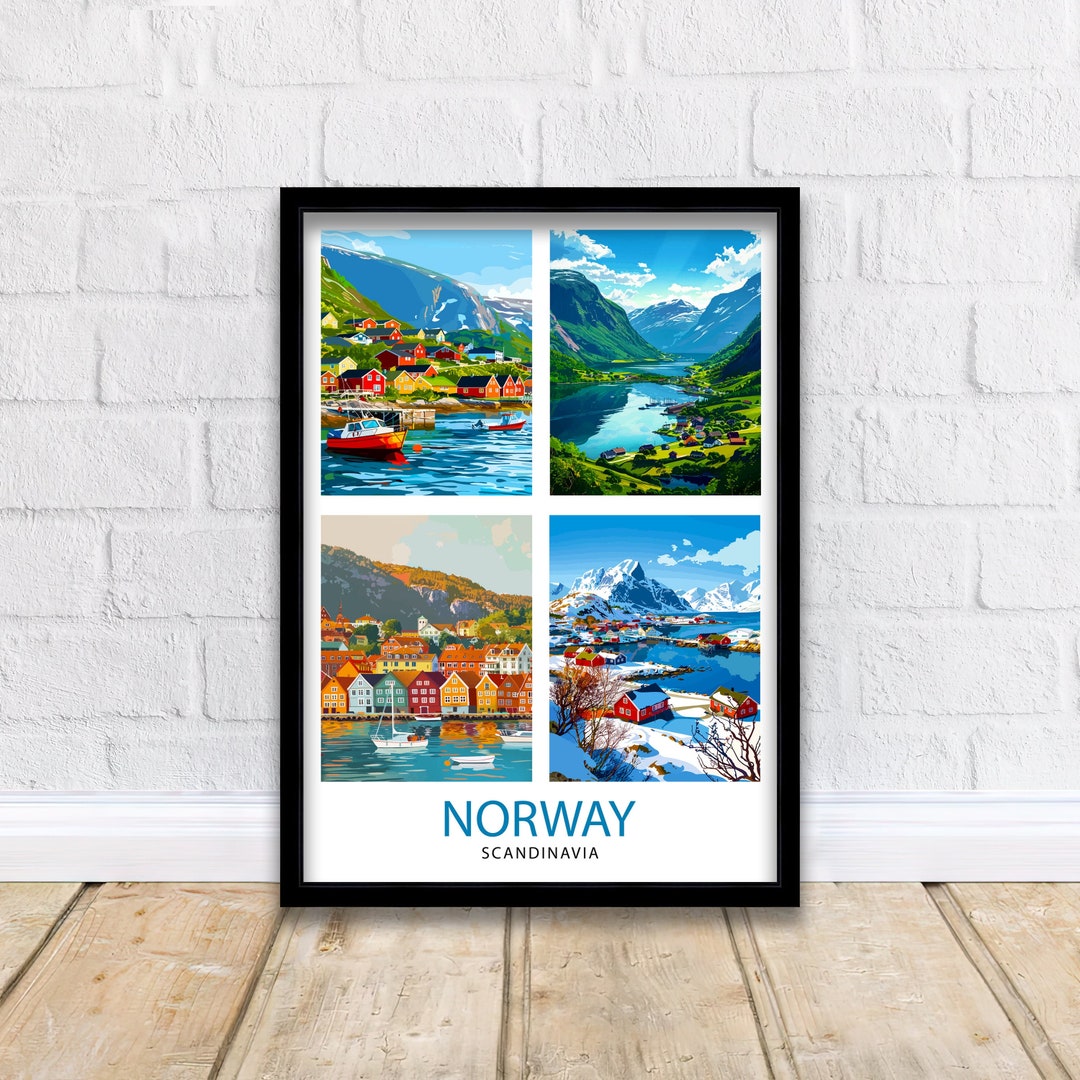 Norway Travel Print Wall Decor Wall Art Norway Wall Hanging Home Décor ...