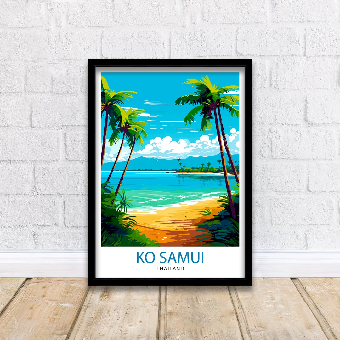 Ko Samui Thailand Travel Print Ko Samui Wall Decor Ko Samui Poster ...