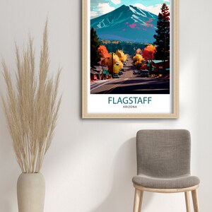Flagstaff Arizona Travel Poster Flagstaff Wall Decor Flagstaff Art ...