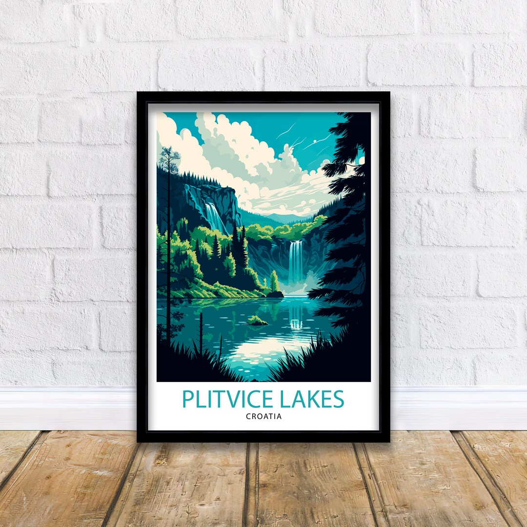 Plitvice Lakes Croatia Travel Print Plitvice Lakes Wall Art Croatia ...