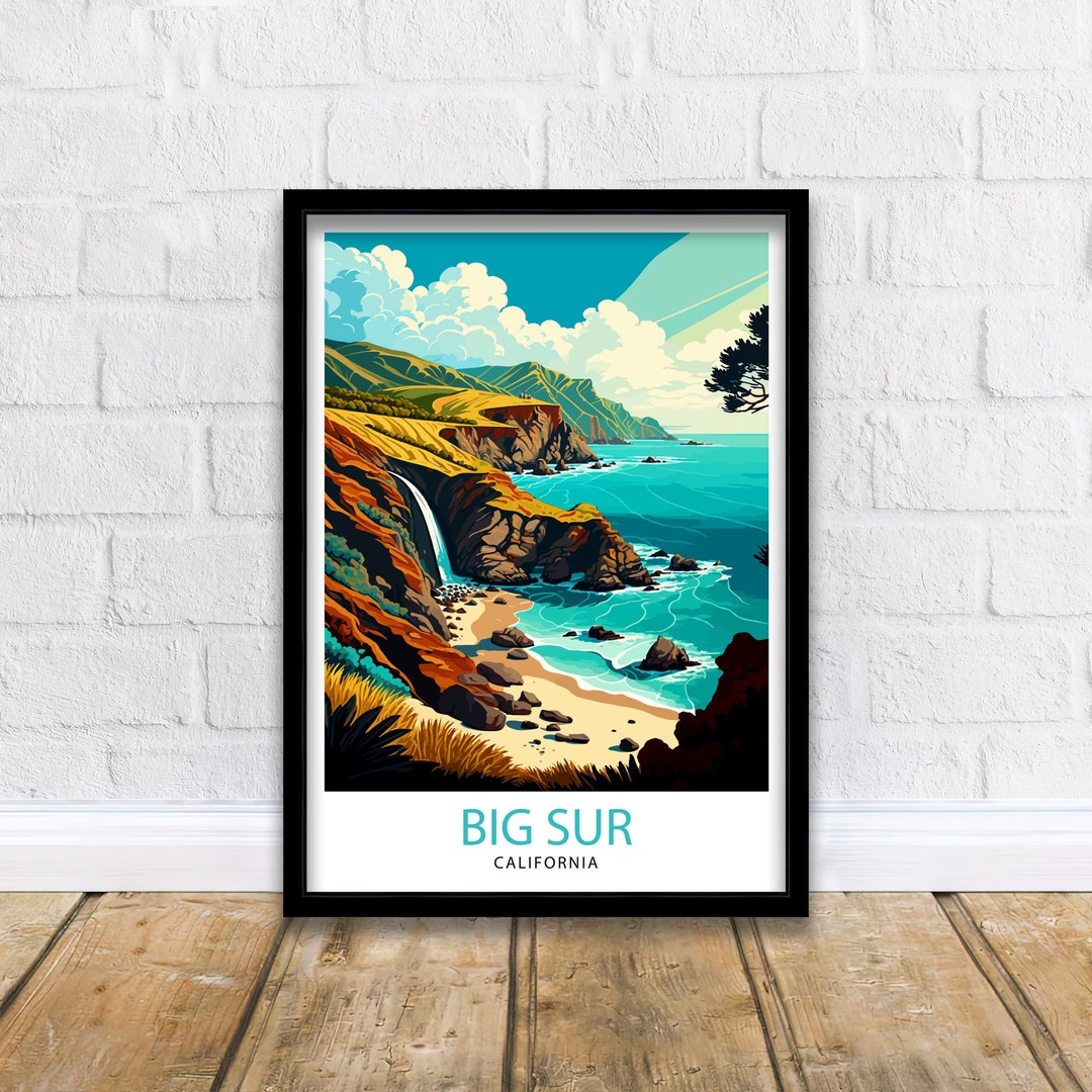 Big Sur California Travel Print| Big Sur Wall Art Big Sur Home Decor ...